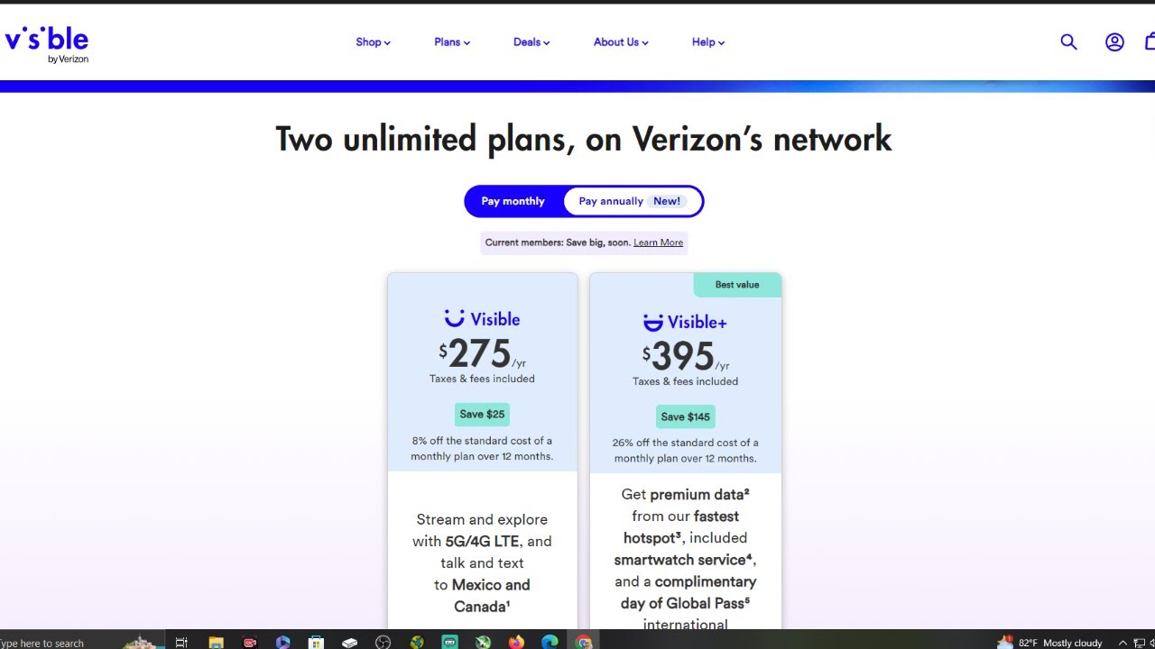 Visible By Verizon NEW Annual Plans - YouTube