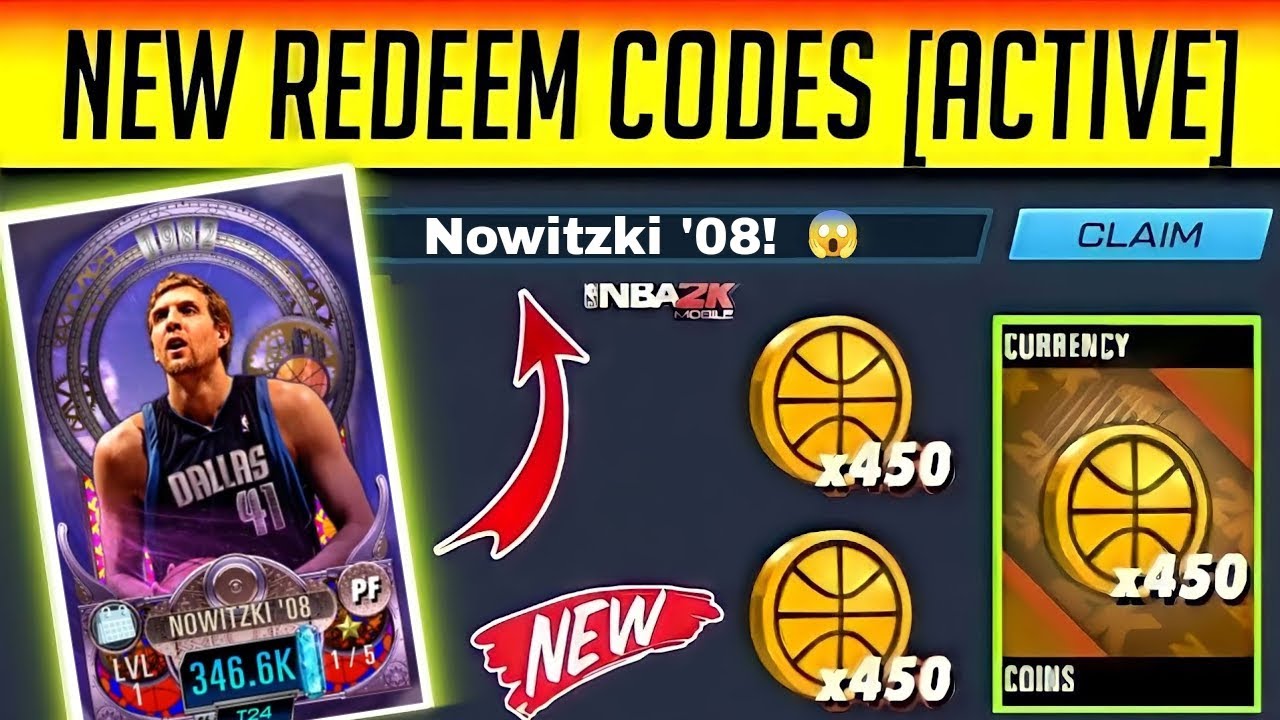 ⚠️Nowitzki '08!⚠️NBA 2K CODES 2K MOBILE CODES - NBA 2K MOBILE REDEEM ...