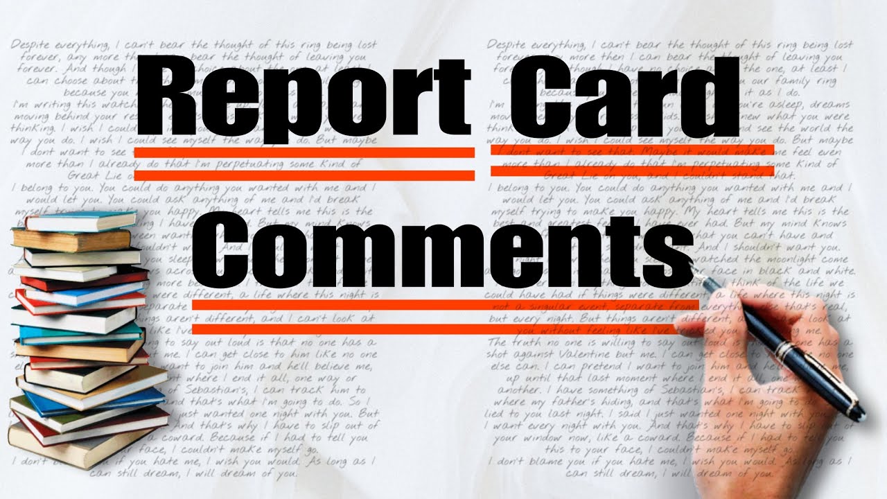 Report Card Comments | Teacher remarks | Students progress - YouTube