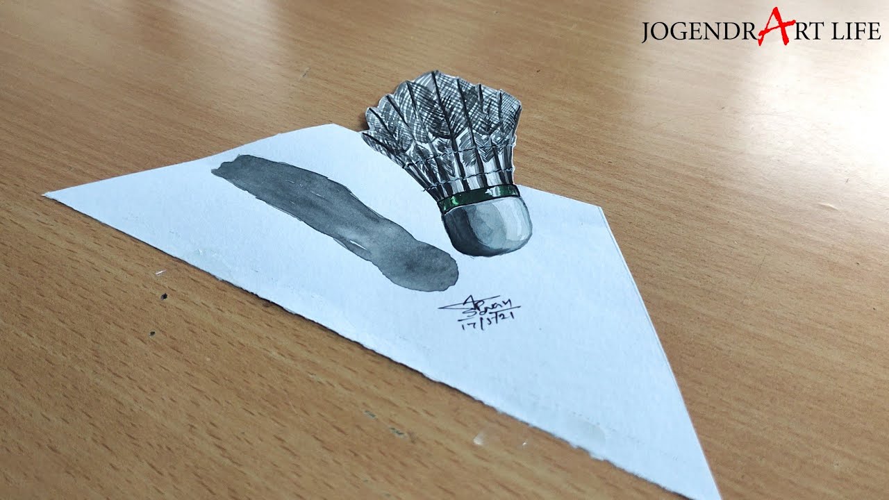 How to paint a Shuttlecock #watercolor - YouTube