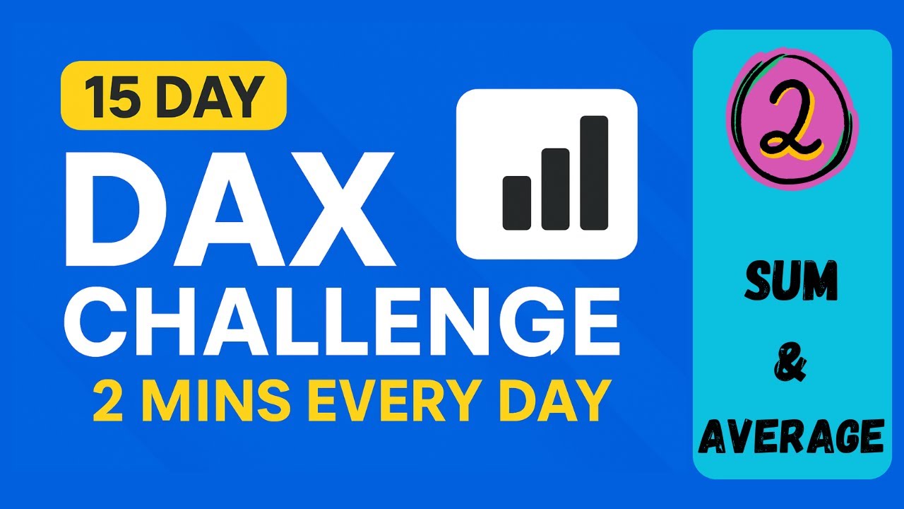 Day 2 – SUM & AVERAGE in DAX | 15 Day DAX Challenge - YouTube