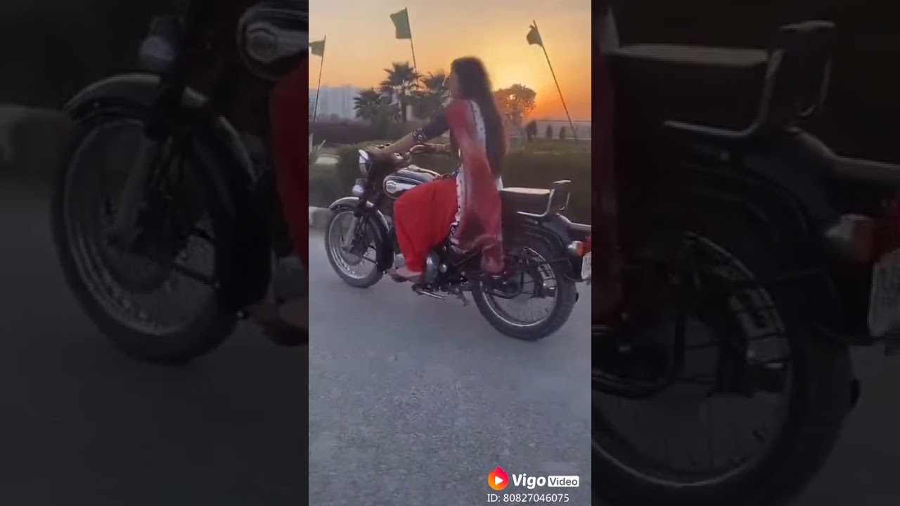 Desi girl in delhi riding bullet - YouTube