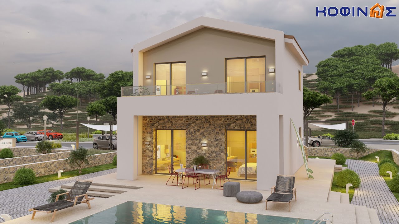 Presentation of kofinas prefabricated houses code D-100 - YouTube