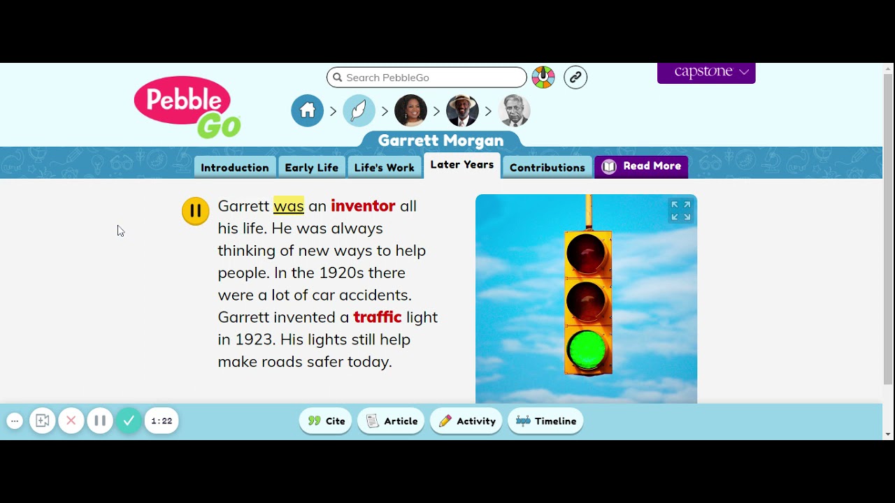 Garrett Morgan PebbleGo - YouTube