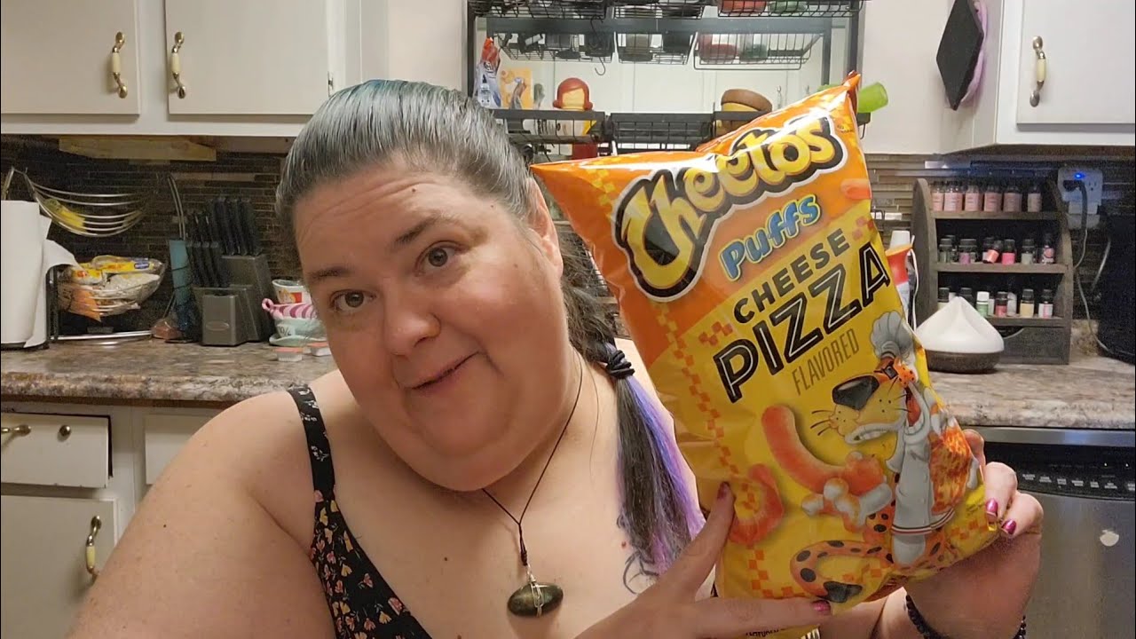 Fatty Approved? Cheetos puffs cheese pizza flavor taste test and review ...