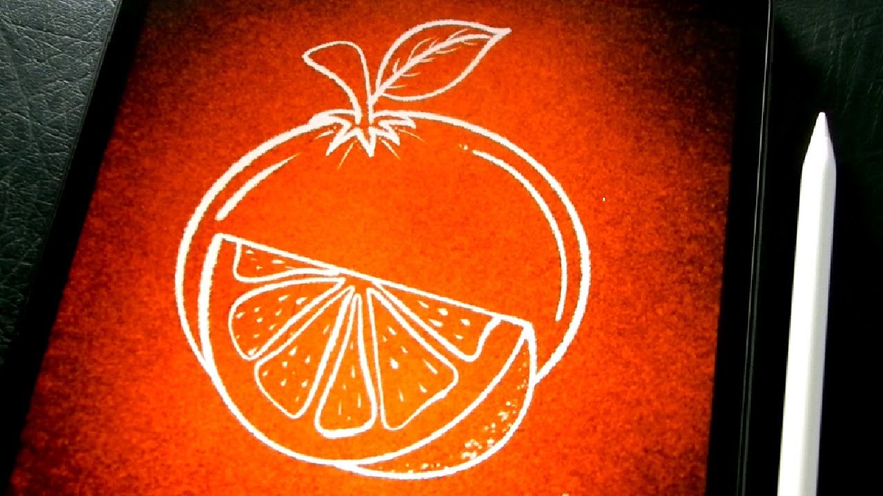 Orange Digital Drawing In Procreate | Illusration In Procreate | Art ...