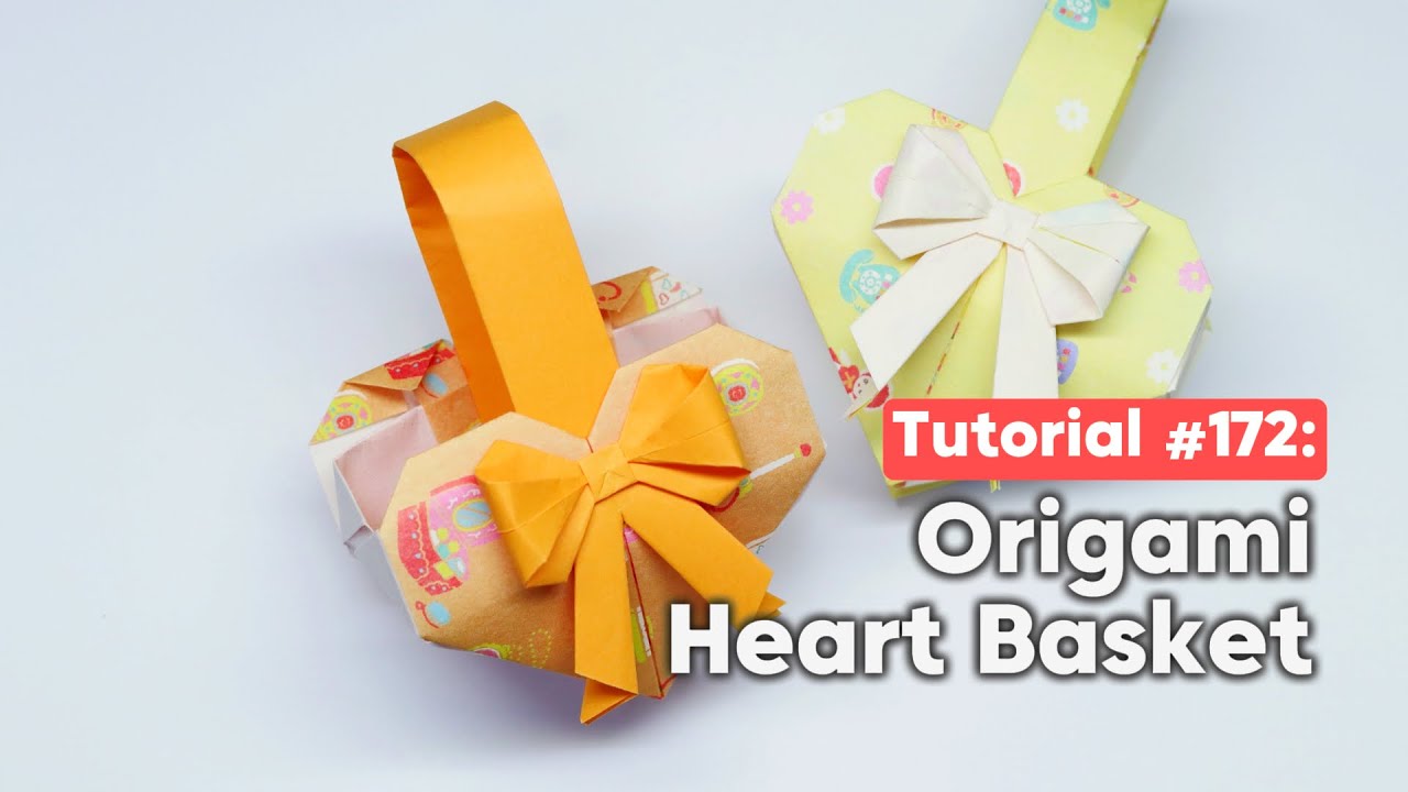 DIY Origami Heart Basket | The Idea King Tutorial #172 - YouTube