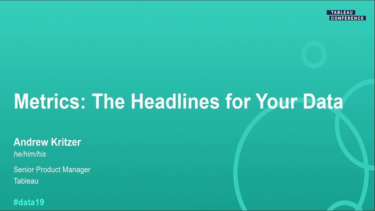 Metrics: The Headlines for Your Data - YouTube