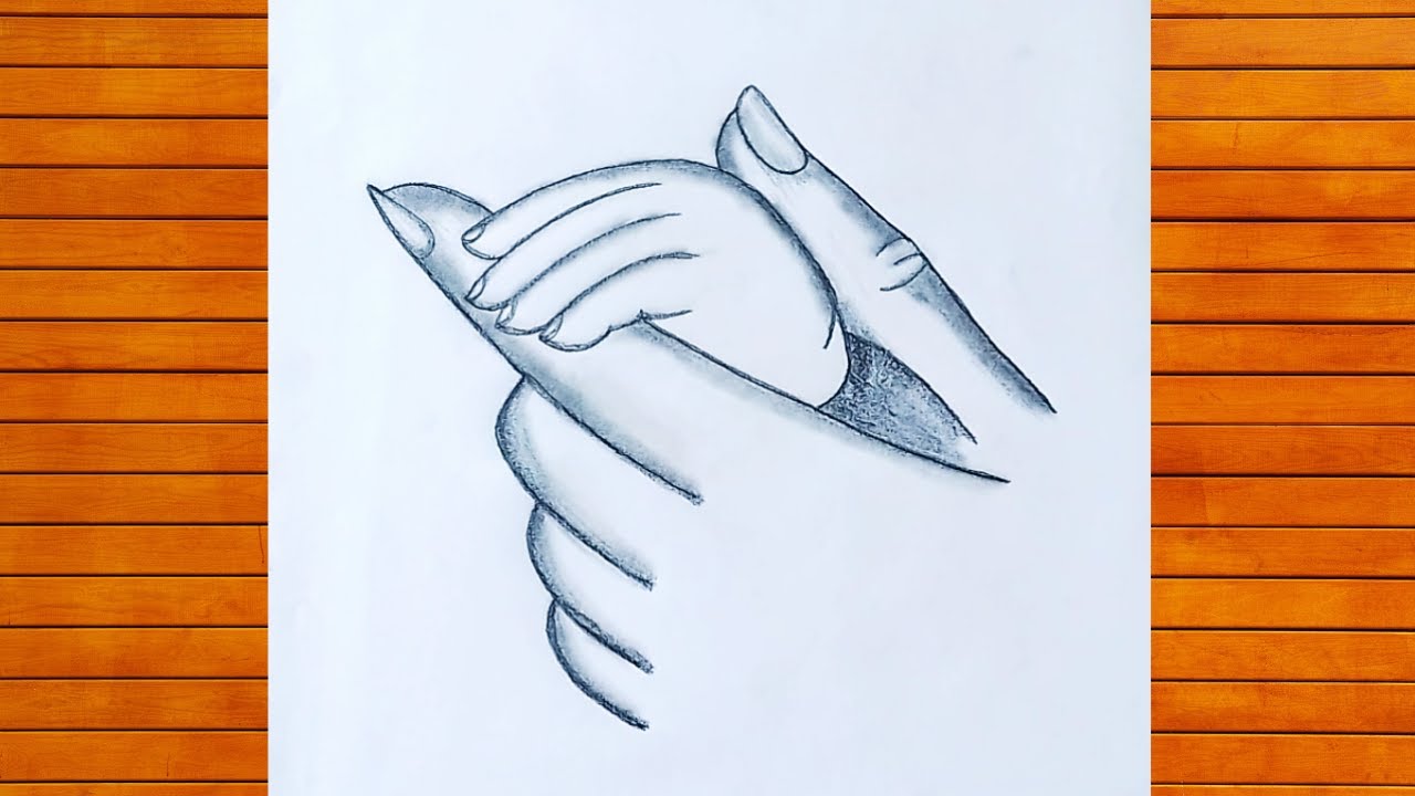 How to Draw Baby Holding Father's Hand Easy Pencil Sketch || Father's ...