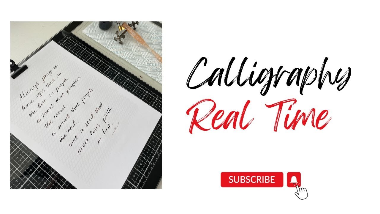 Calligraphy practice real time - YouTube