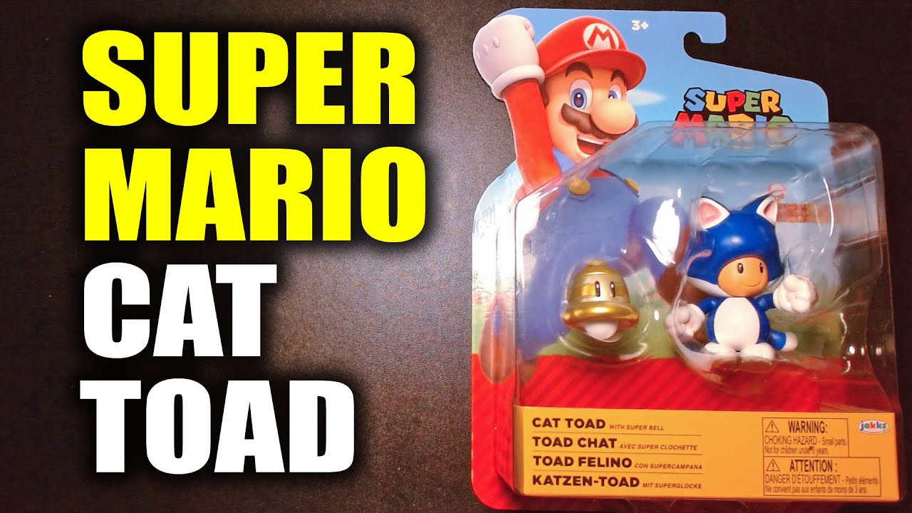Super Mario Cat Toad Jakks Pacific Nintendo Action Figure Unboxing and ...