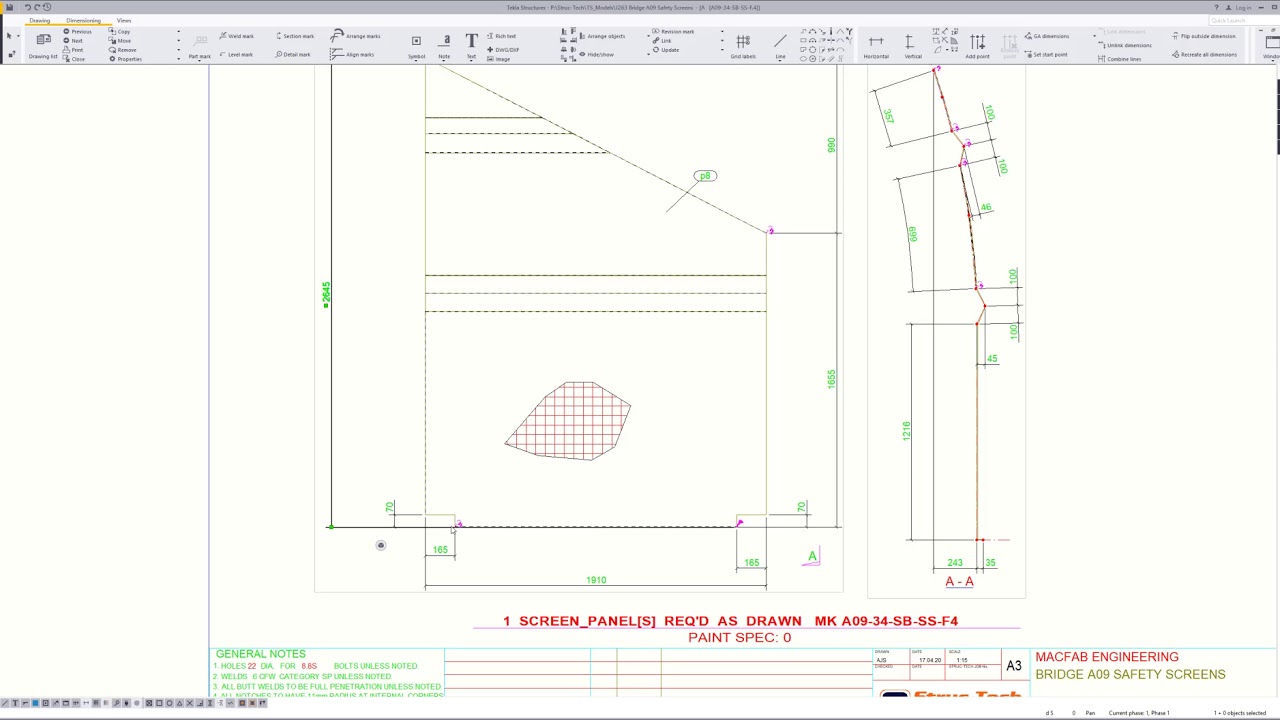 Add dimension can shorten a dimension extension line - YouTube