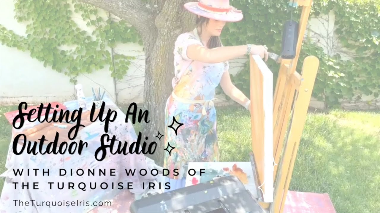 How I set up an outdoor art studio in my backyard - YouTube