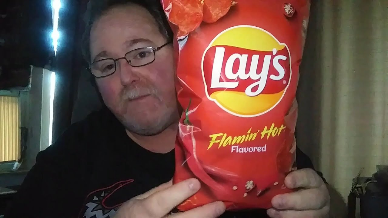 Lays Flamin Hot Potato Chips. A quick heat treat. - YouTube