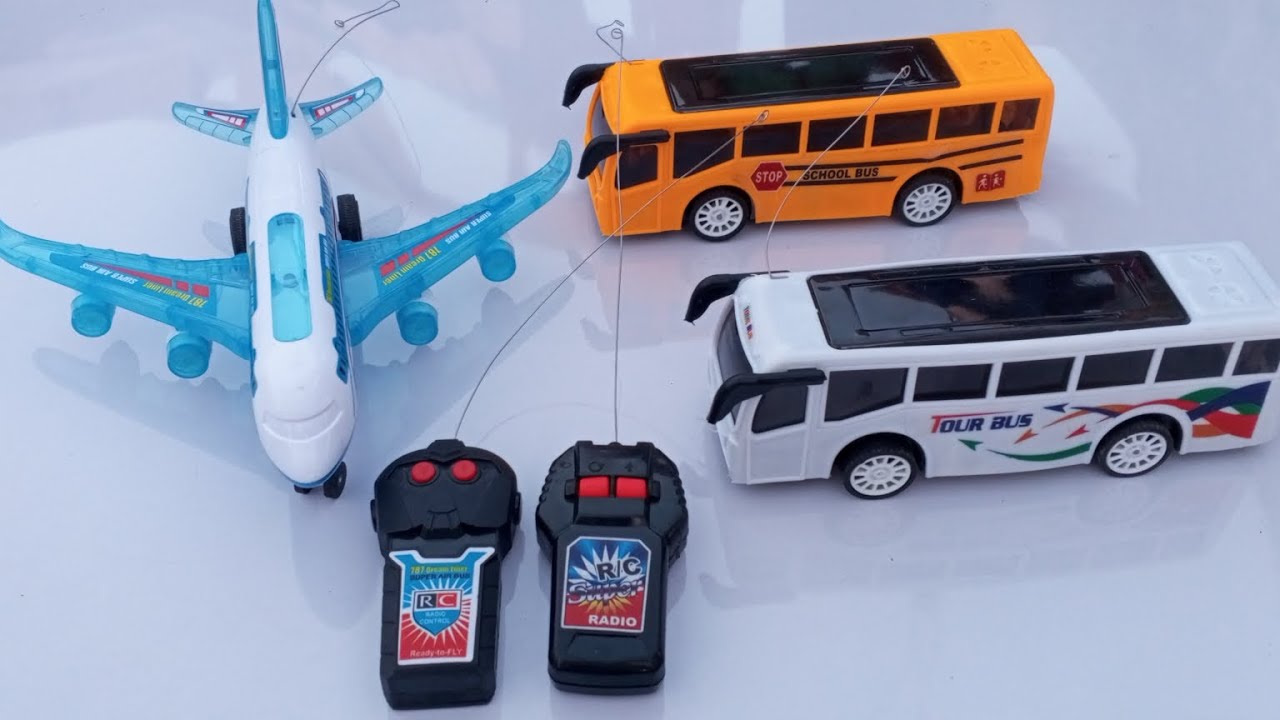 RC aeroplane unboxing & remote control bus unboxing in testing - YouTube