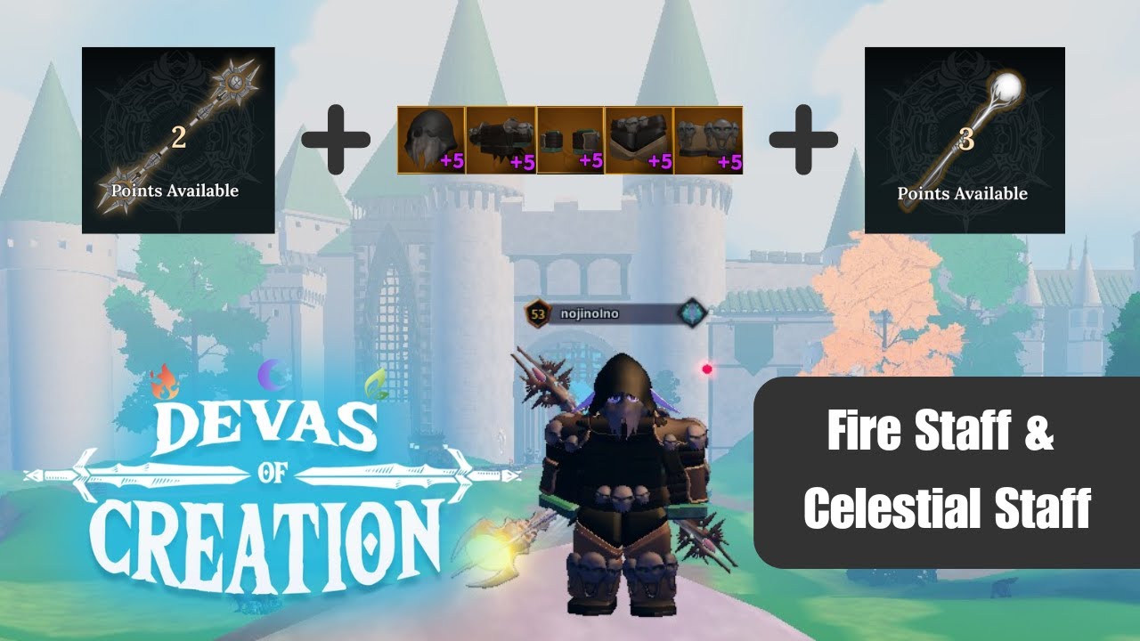 FIRE STAFF x CELESTIAL STAFF BUILD | Devas of Creation - YouTube