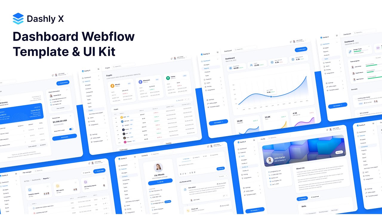 Dashly X - Dashboard Webflow Template | BRIX Templates - YouTube