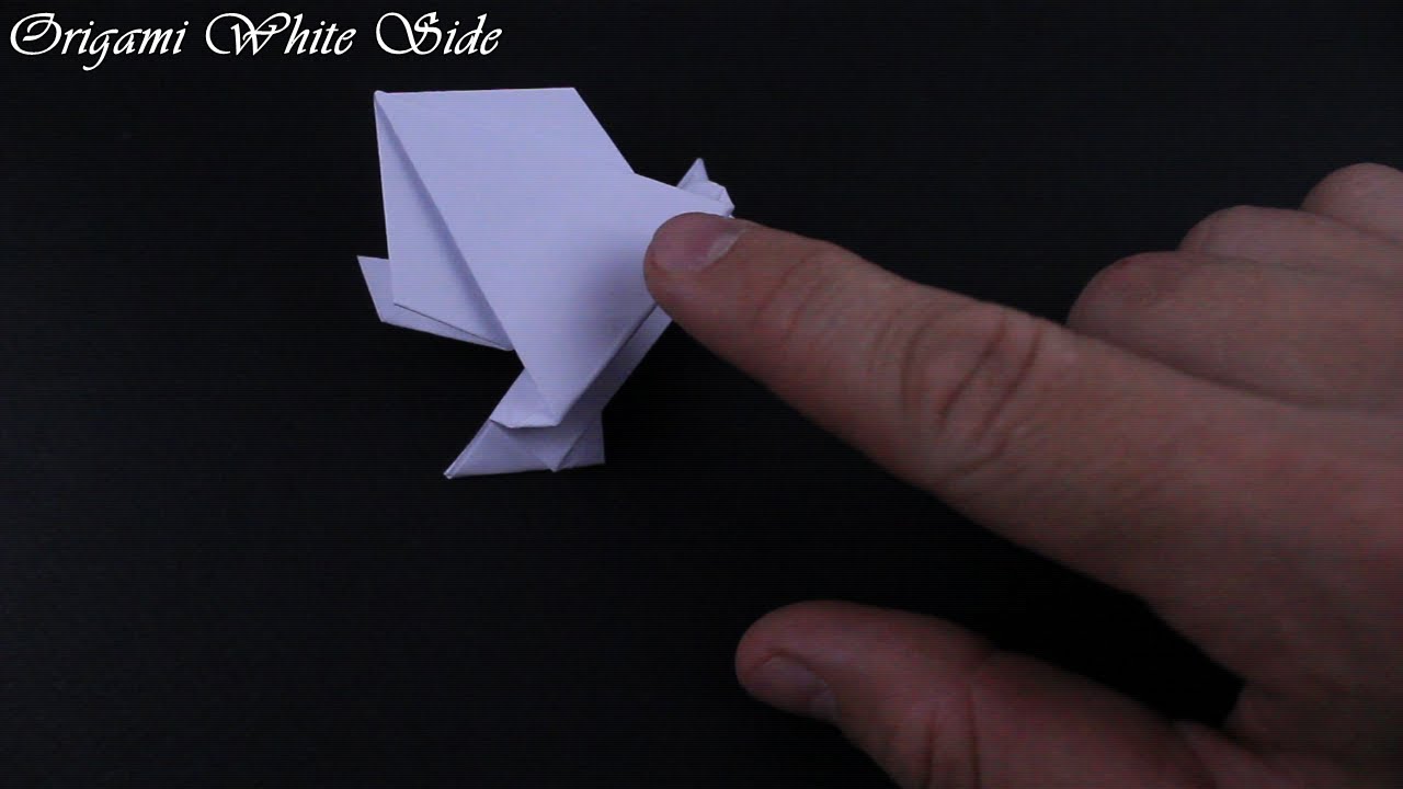 How to make a jumping frog out of paper - YouTube