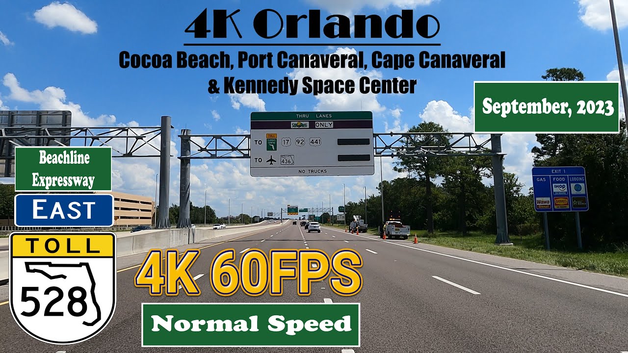 4K Orlando. SR 528 East. Beachline Expressway - YouTube