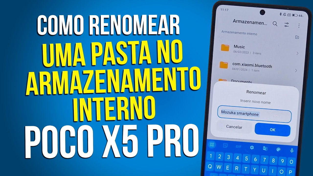 Poco X5 Pro Como renomear uma pasta no Armazenamento Interno - YouTube