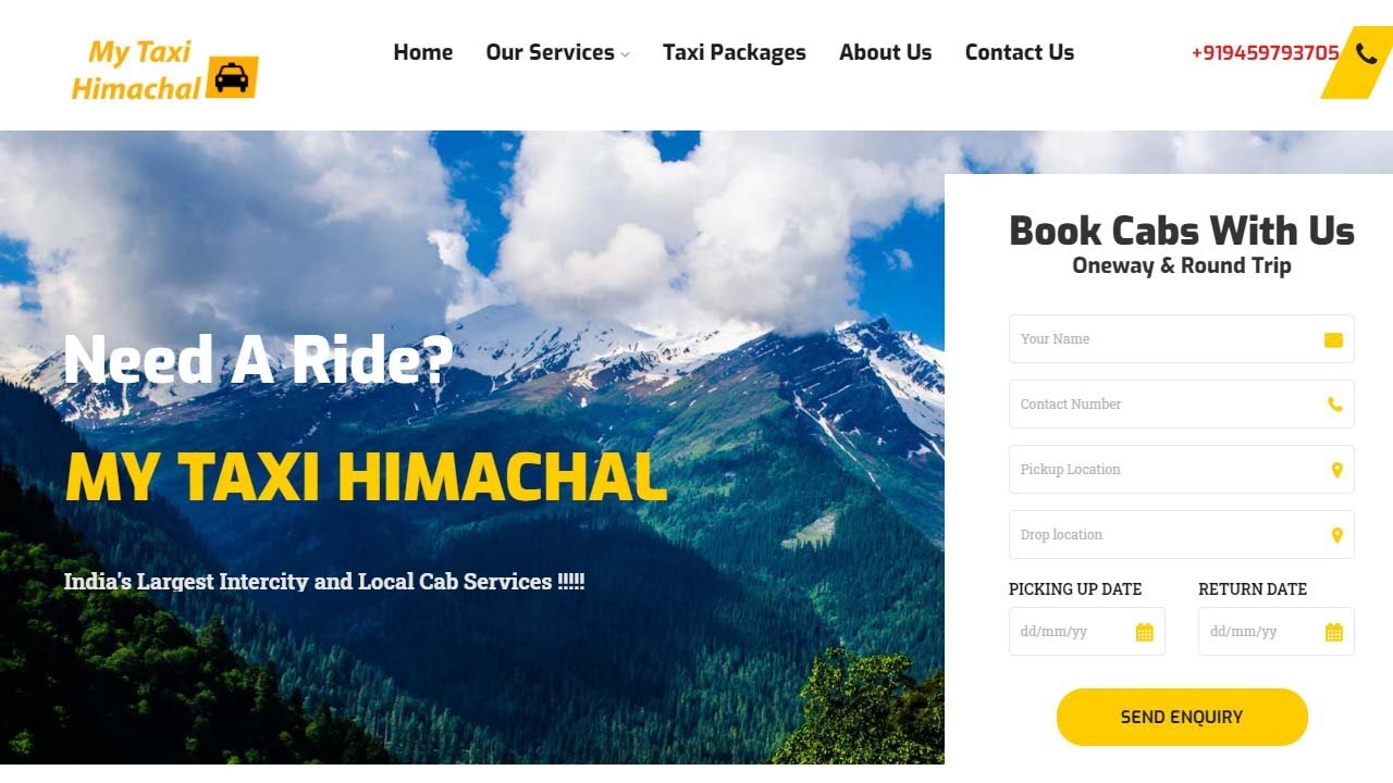 Car Rental Website | Attractive Website Design for Car Rental Business ...