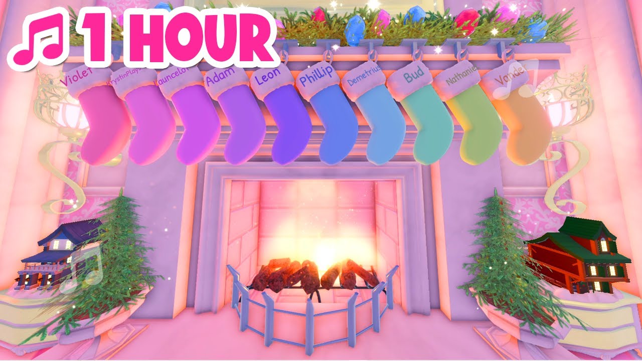 🎀🎄ROYALE HIGH MUSIC | 1 HOUR | CRACKLING FIREPLACE🎄🎀GlitterFrost - YouTube