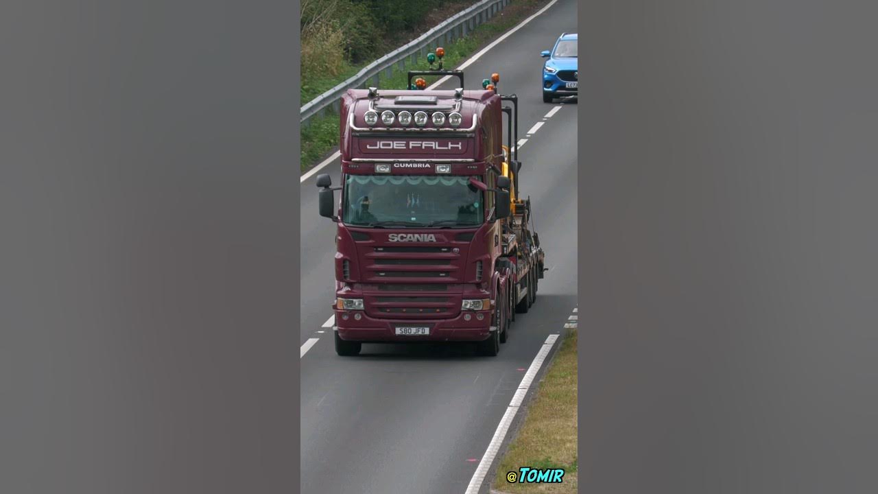 SCANIA R580 V8 - Joe Falk - Heavy Haulage #truckspotting - YouTube