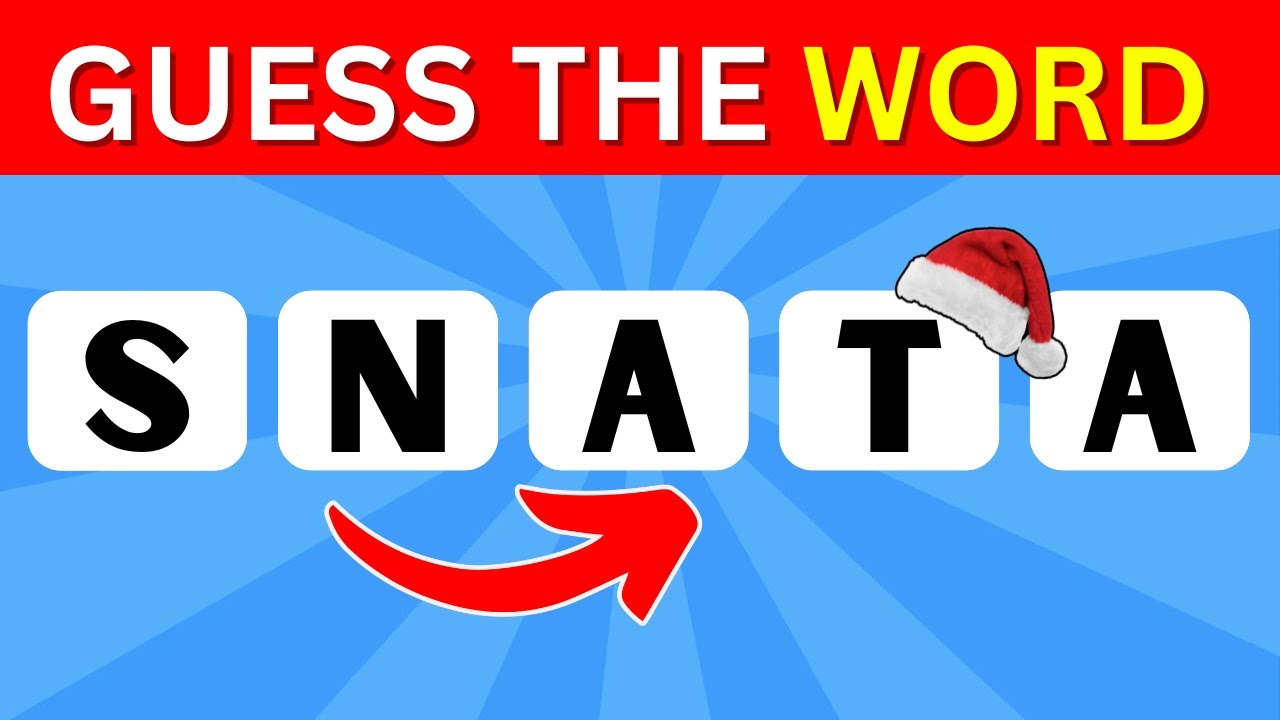 Guess the Christmas Word by Scrambled Letters 🎅🎄 Christmas Quiz - YouTube