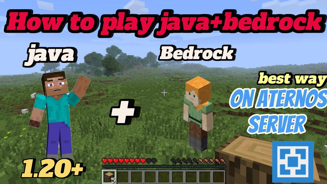 how to play java and bedrock together aternos 1.20+ - YouTube