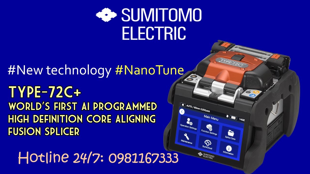 Sumitomo Type-72C+ Fusion Splicer | New Technology | NanoTune - YouTube