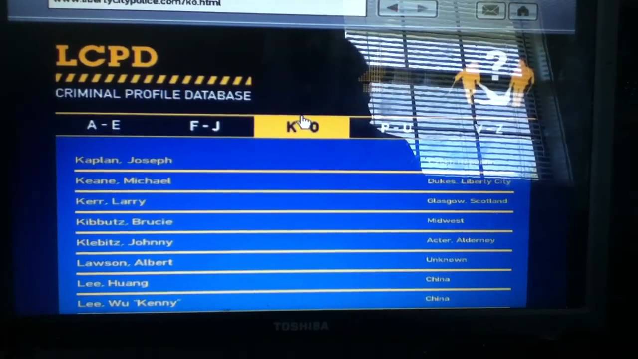 Gta IV LCPD Site And Database - YouTube