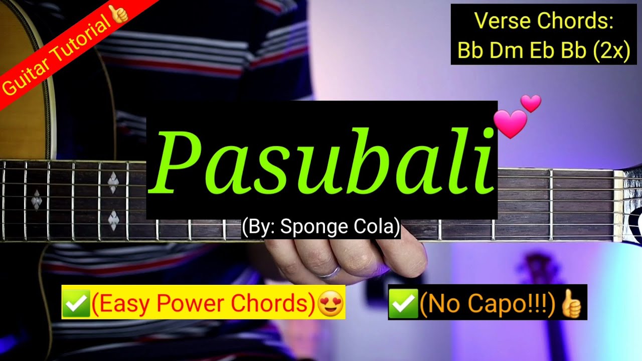 Pasubali - Sponge Cola (Easy Power Chords)😍 | Guitar Tutorial - YouTube