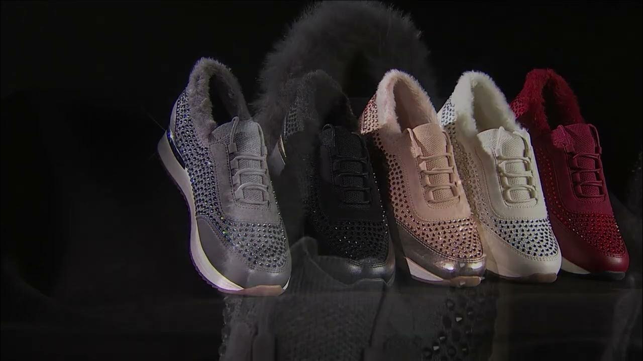 Kenneth Cole Reaction Cari Faux Fur Jewel Jogger Sneaker - YouTube Kenneth Cole Reaction Cari Faux Fur Jewel Jogger Sneaker - YouTube