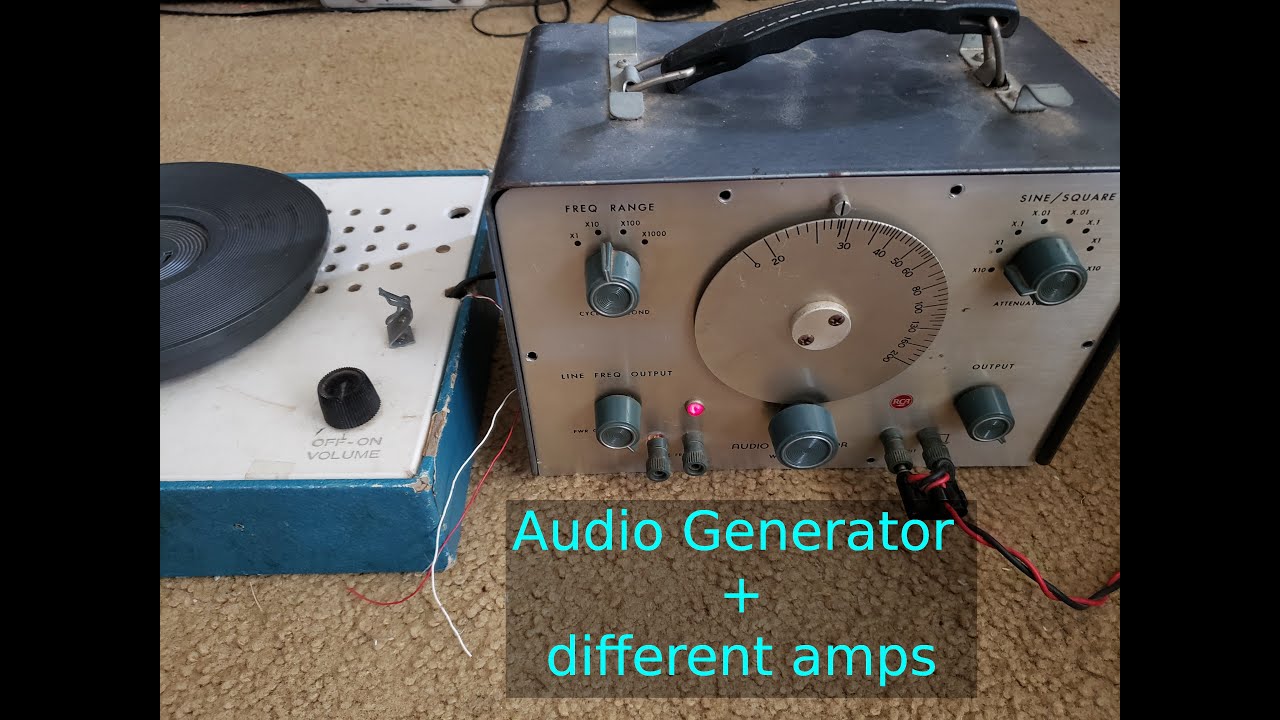 amplifying an Audio Generator signal with different amps - YouTube