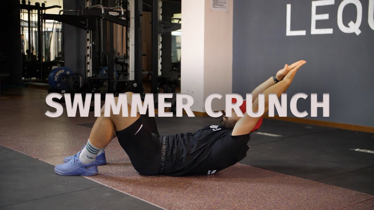 Swimmer crunch - YouTube