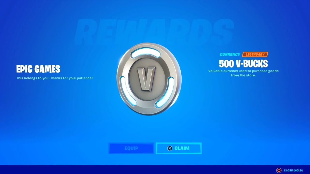 Fortnite is now giving 500 Vbucks.. - YouTube