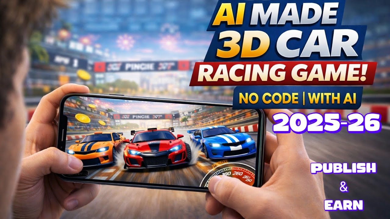 AI Made 3D Car Racing Game 🚗💥 | No Code Game Development | With AI Help ...