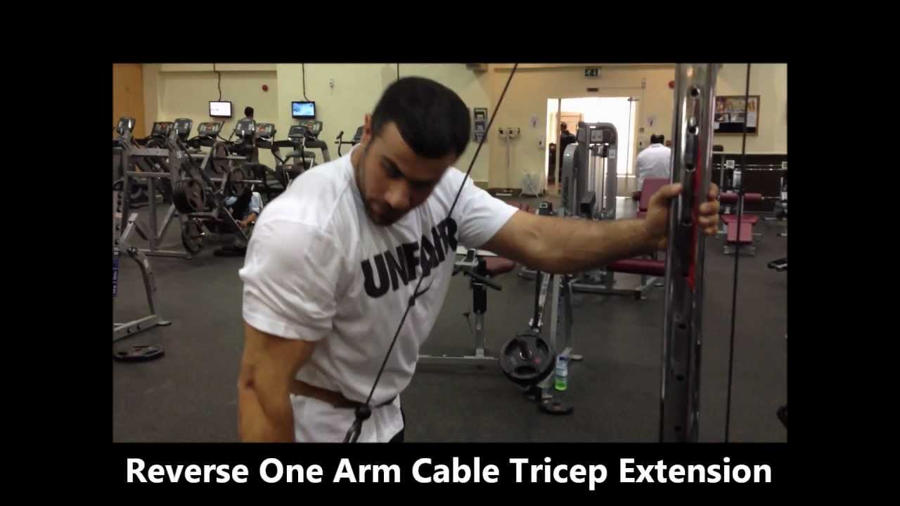 Reverse One Arm Cable Tricep Extension / triceps - YouTube
