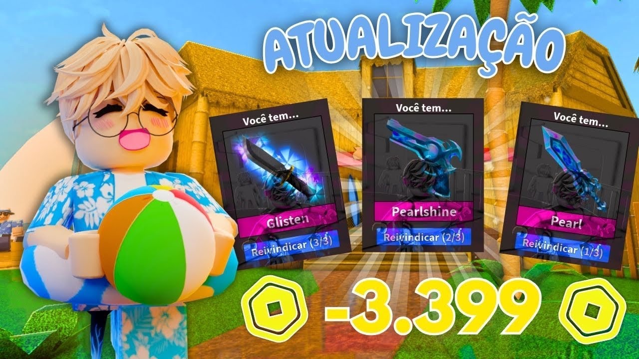 COMPRANDO AS NOVAS FACAS DA ATUALIZAÇÃO DE VERÃO DO MM2 (Murder Mystery ...
