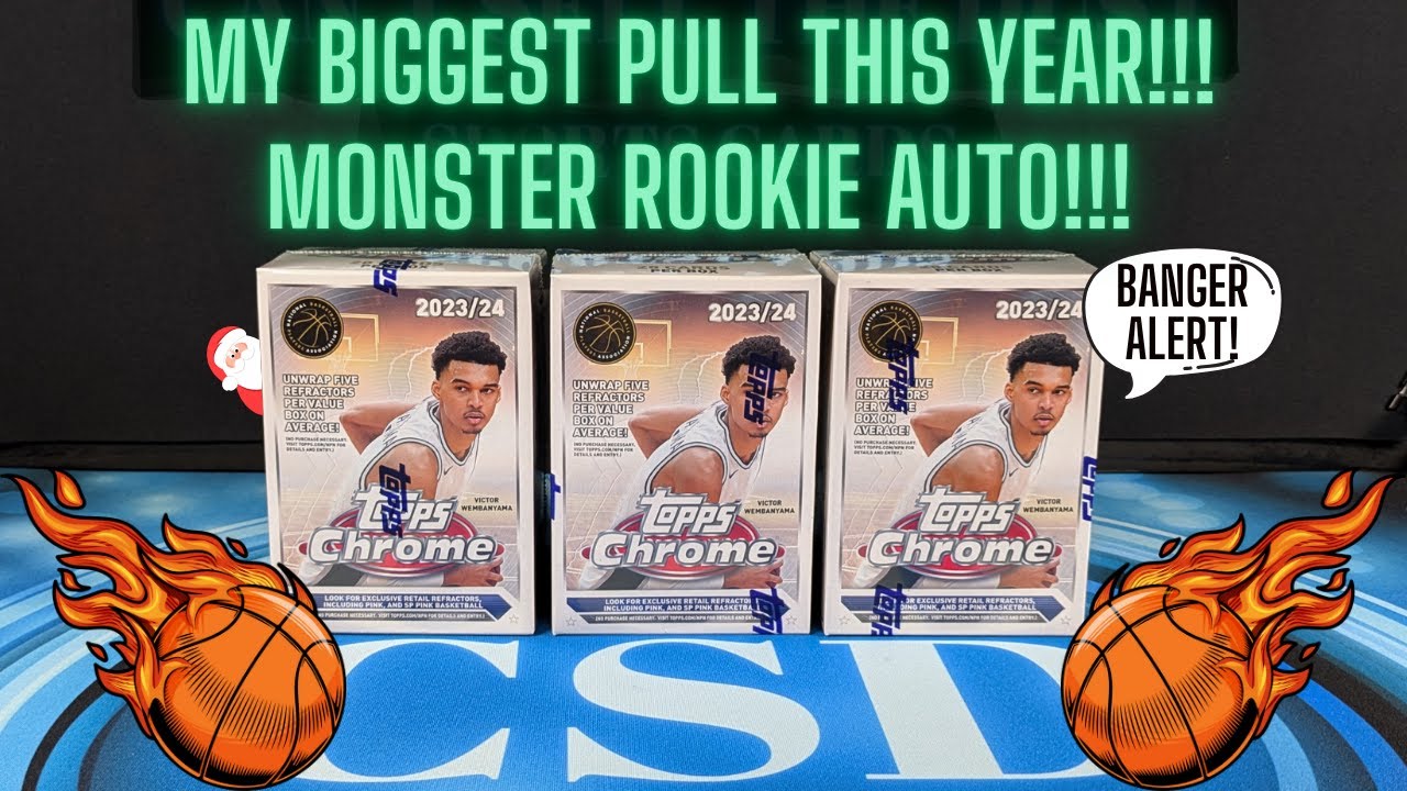 2023-24 Topps Chrome Basketball Blaster Box Review. Monster ROOKIE AUTO ...