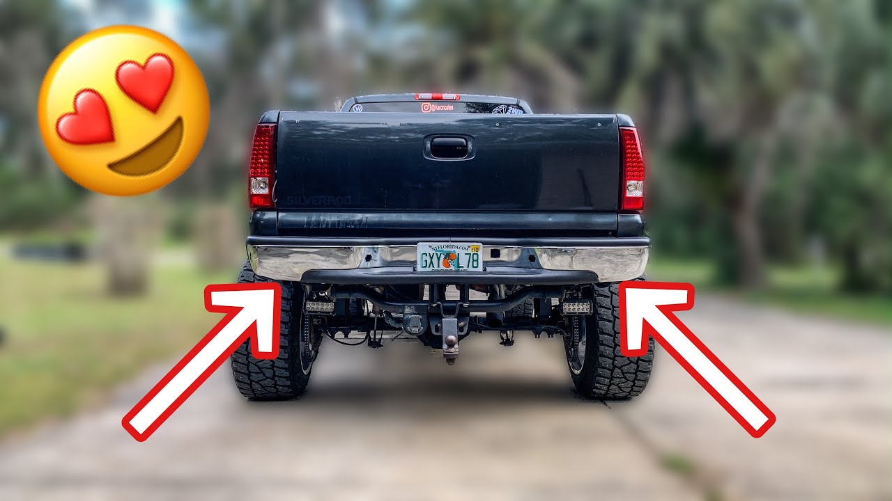 New Rear Bumper For My LIFTED 2WD Silverado! (Chrome Looks SOOO MUCH ...
