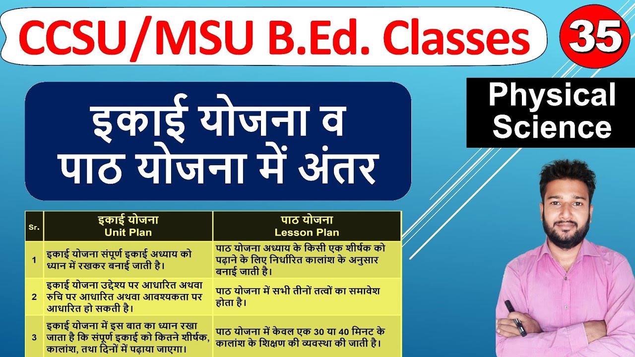 Path yojana aur ikai yojana me antar, Difference Between Lesson plan ...