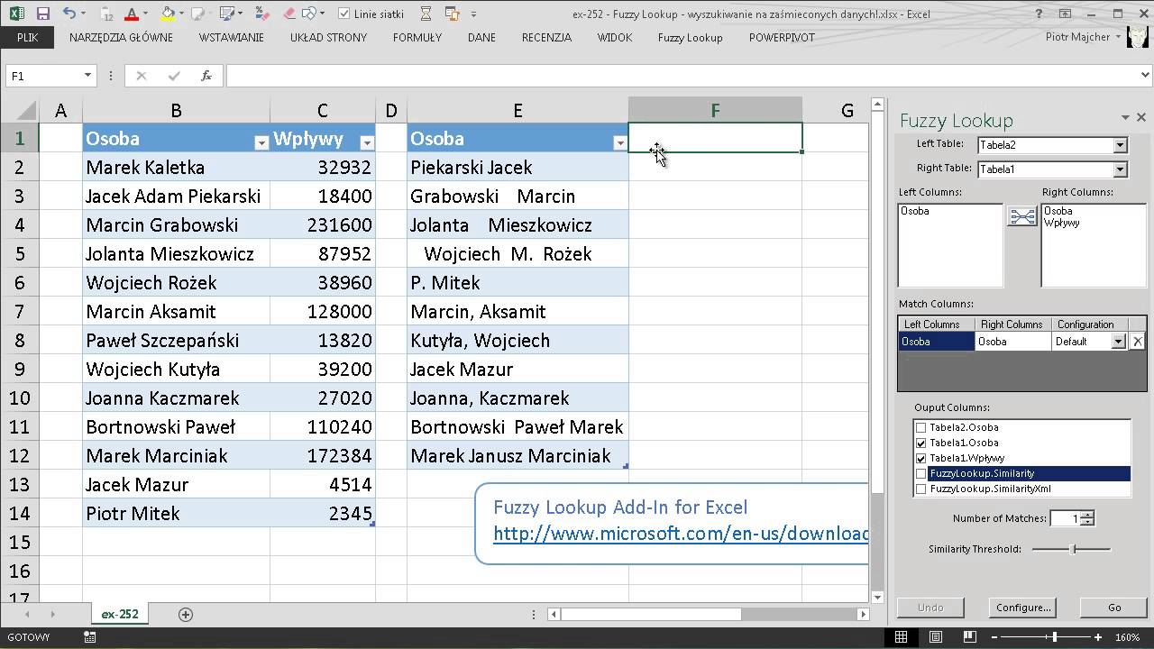 Excel 252 Fuzzy Lookup Wyszukiwanie Na Za mieconych Danych YouTube Excel 252 Fuzzy Lookup Wyszukiwanie Na Za mieconych Danych YouTube