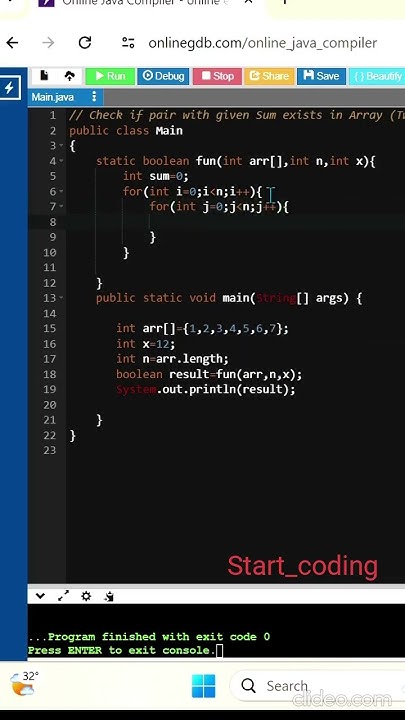 Twosum Coding Codingchallenge Leetcode Java Youtube