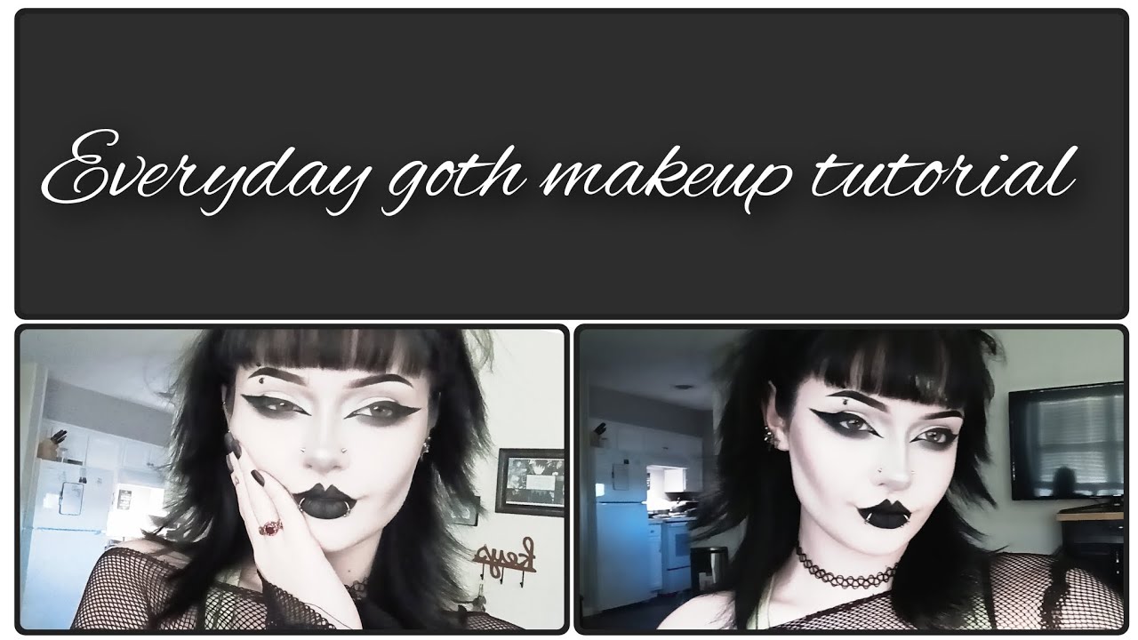 everyday goth makeup tutorial - YouTube
