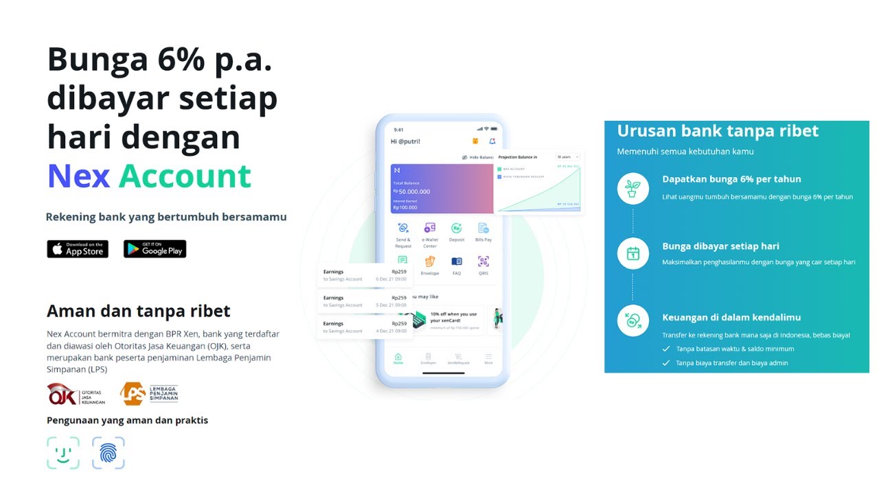 REVIEW NEX ACCOUNT BUNGA 6% p/a BPR Xen - YouTube