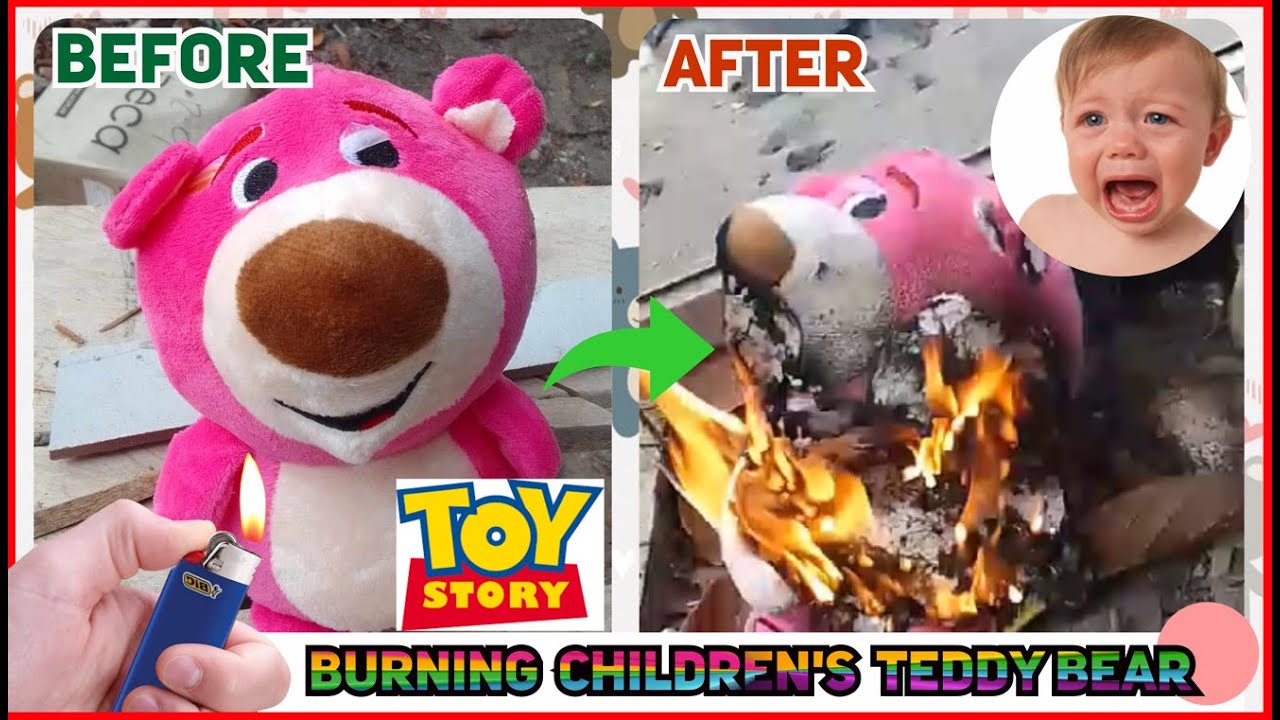 Burning Toy Story LOTSO Bear - YouTube