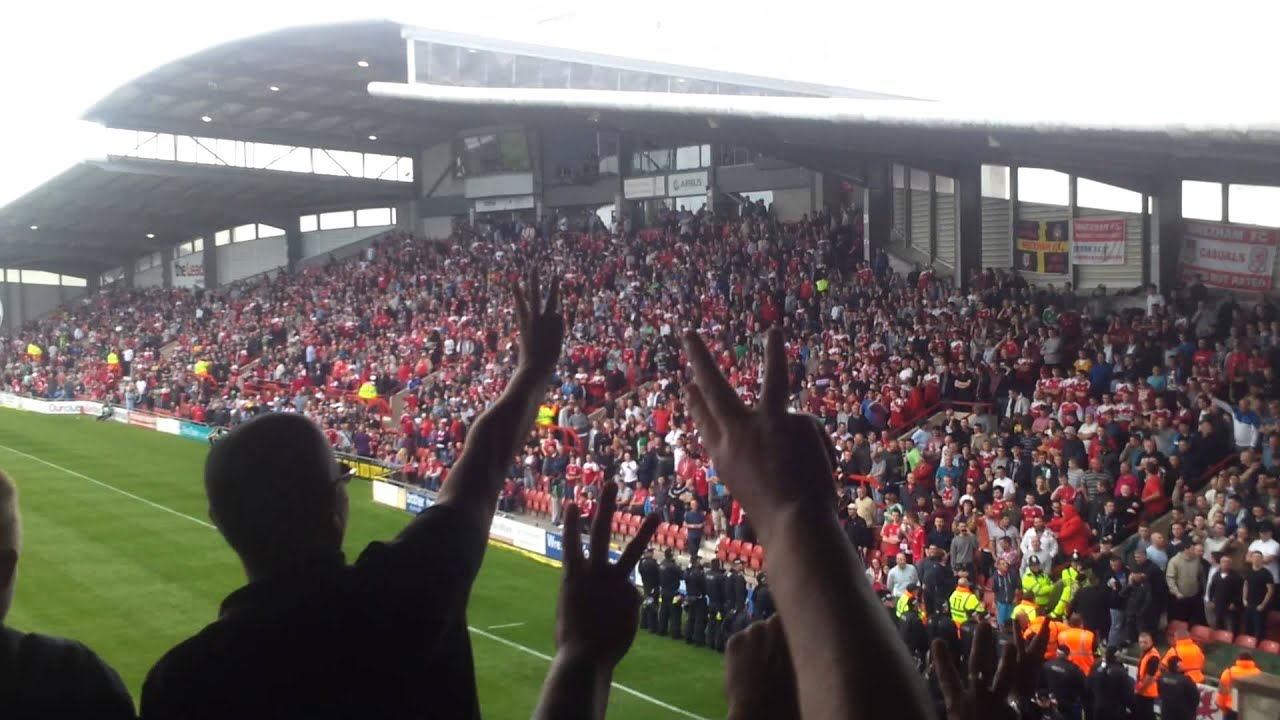 Chester FC Fans at Wrexham - YouTube