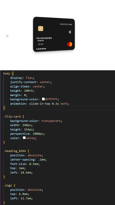Master Card Animation HTML CSS #shorts - YouTube