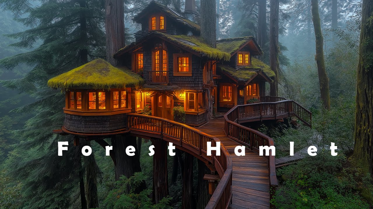 Forest Hamlet - Deep Ethereal Ambient Music with Rain - Healing ...